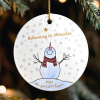 Custom Rainbow Embryo IVF Christmas Ornament - Laser Engraved ...