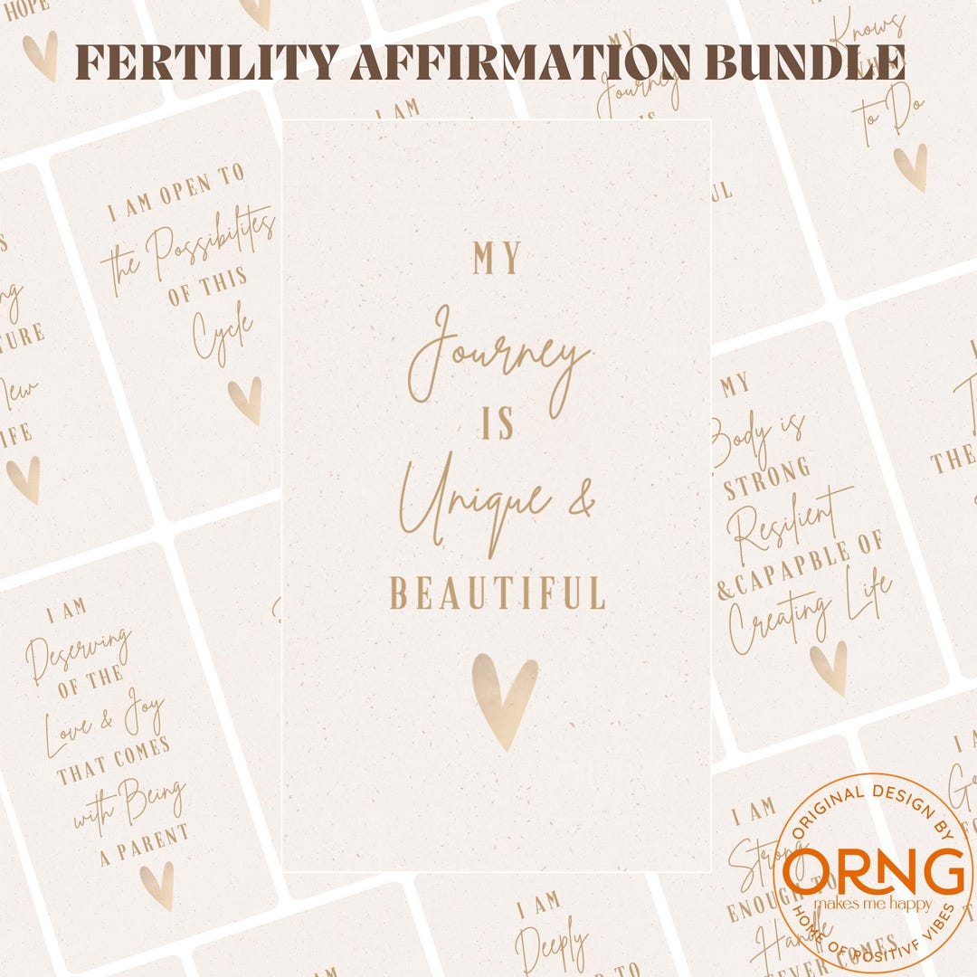 Fertility Affirmation Cards Bundle: IVF Support (digital Download) - Etsy