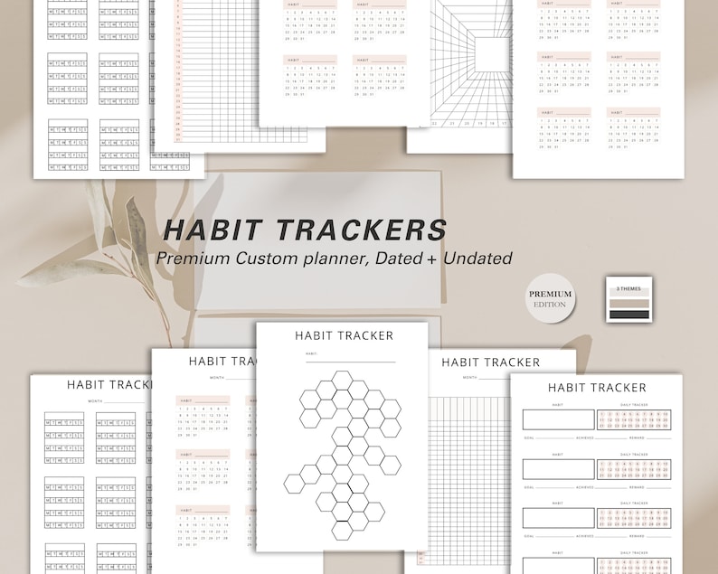 Habit Tracker, Digital Planner, Goal Tracker, Printable Planner ...