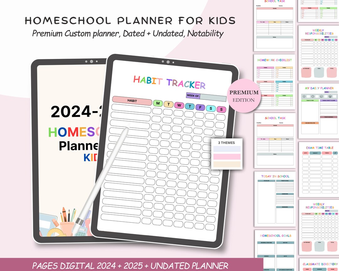 Homeschool Planner Bundle, Home School Planner, Homeschool Organizer ...
