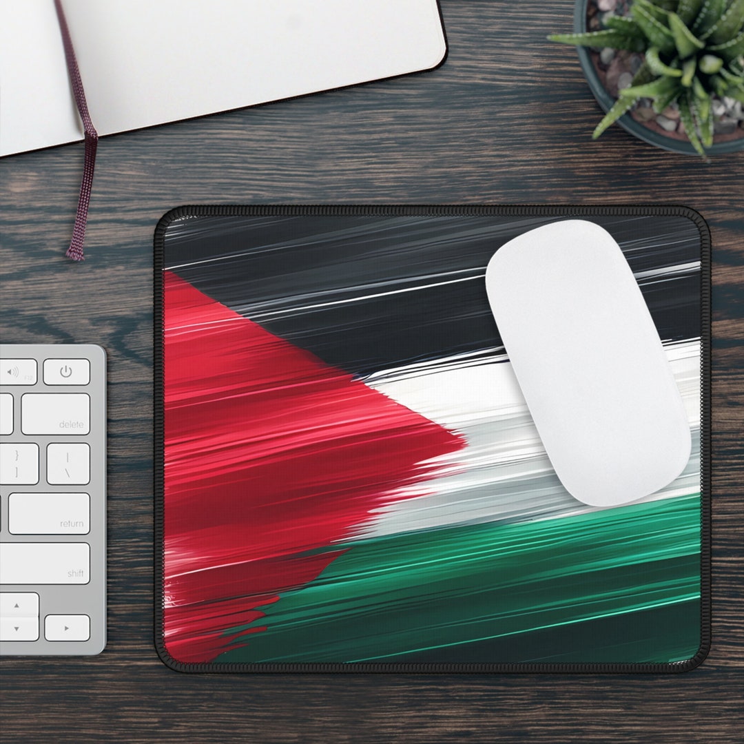 Modern Palestinian Flag Art Mouse Pad Elegant Office Accessory Desk Mat ...