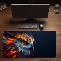 Cute Ferret Moon Night Desk Mat XXL Mouse Pad, Kawaii Animal Sleeping ...