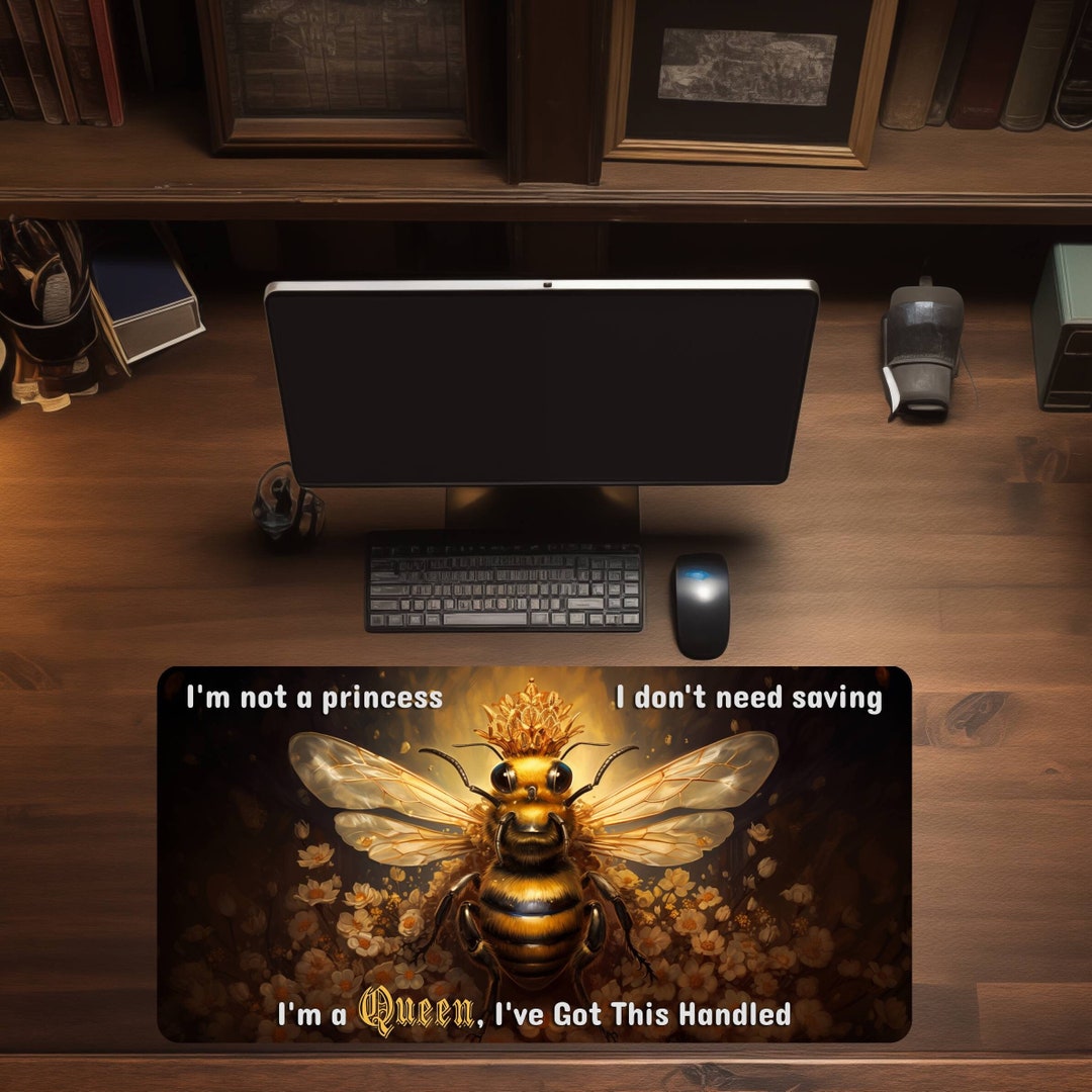 Queen Bee Large Mouse Pad Gamer Desk Mat Bee Desk Pad Bee Deskmat Bee ...