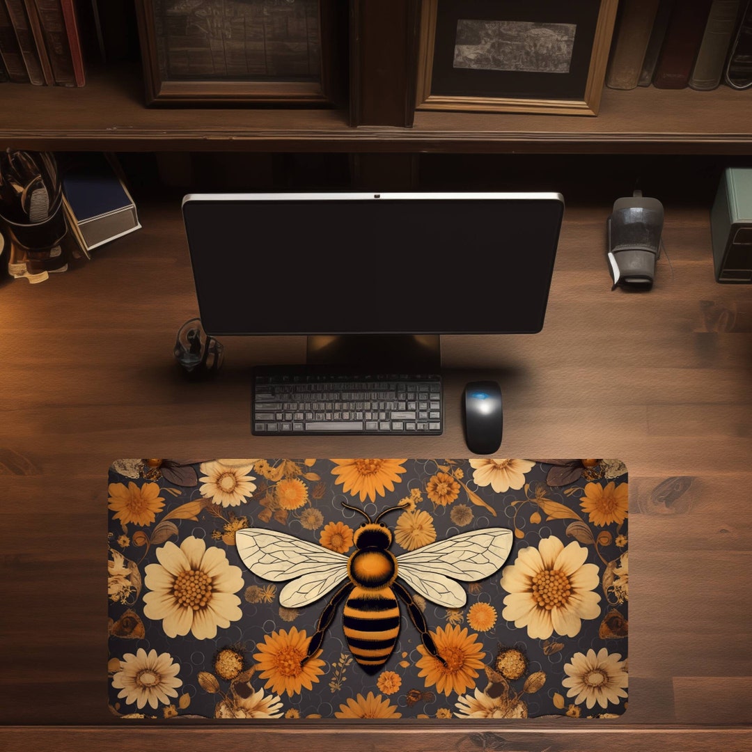 Cottagecore Bee Large Mouse Pad Gamer Desk Mat Bee Desk Pad Bee Deskmat ...