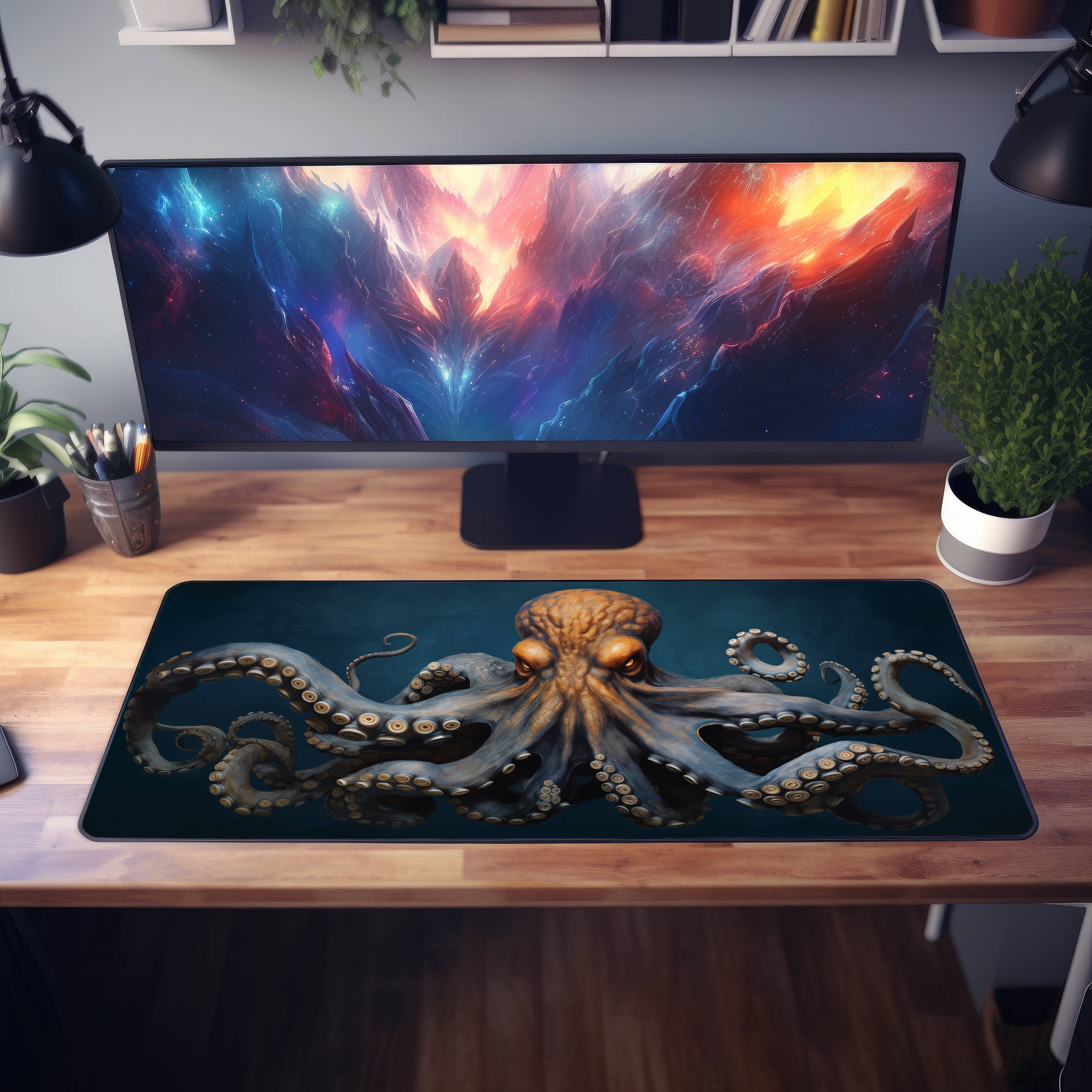 Octopus Mouse Pad Gamer Desk Mat Octopus Desk Pad Octopus Deskmat ...