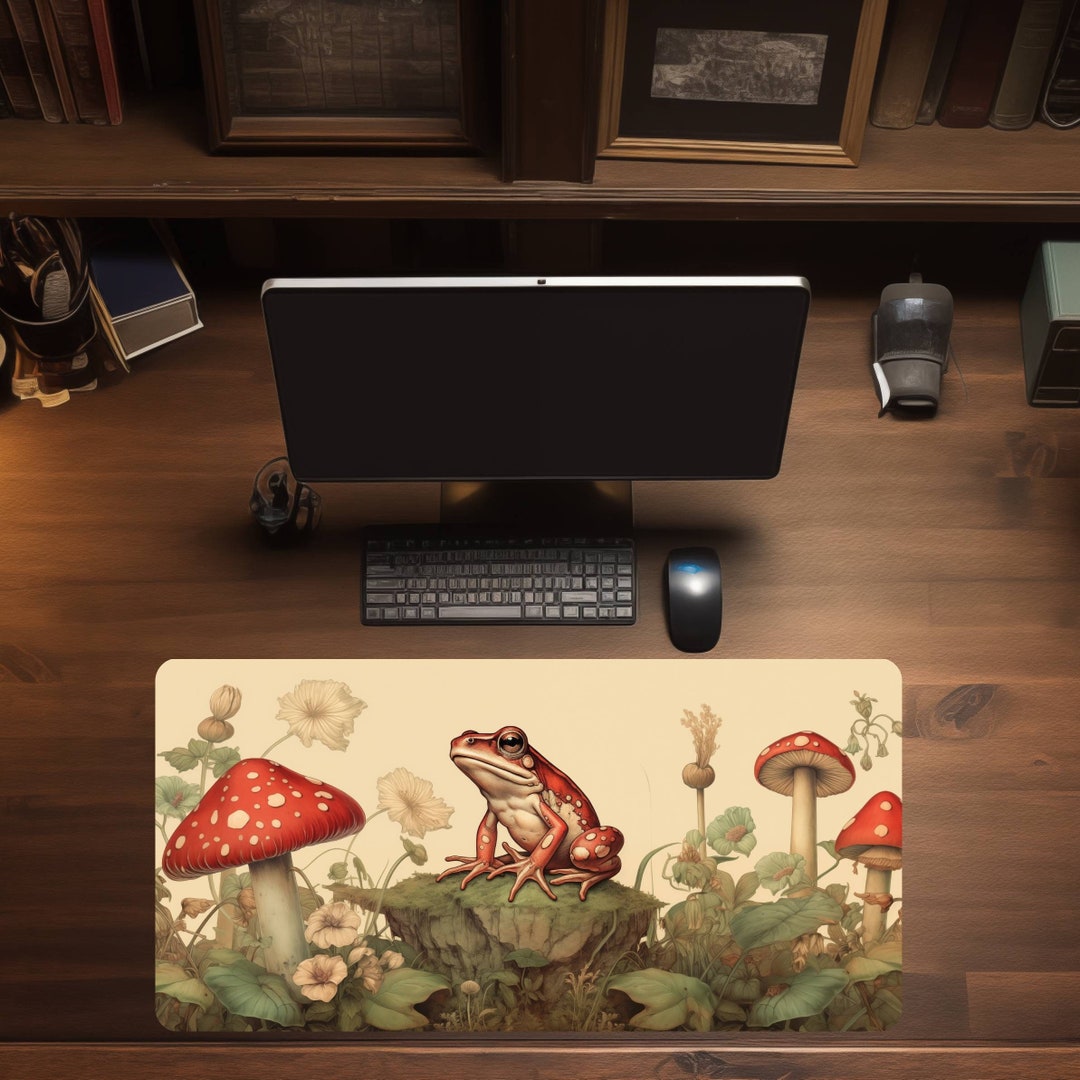 Cottagecore Frog Large Mouse Pad Gamer Desk Mat Frog Desk Pad Frog ...
