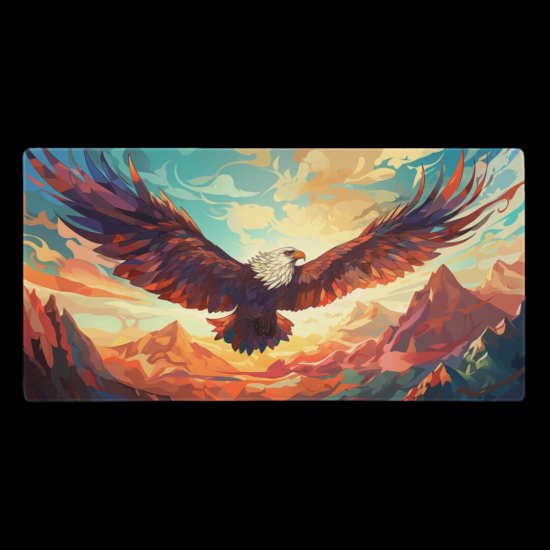 Eagle Desk Mat, Bird, Gaming Desk Mat, Desk Mat, Laptop Mat, Desk Decor ...