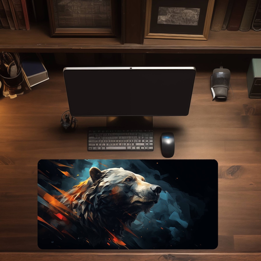 Bear Large Mouse Pad Gamer Desk Mat Bear Desk Pad Bear Deskmat Bear ...