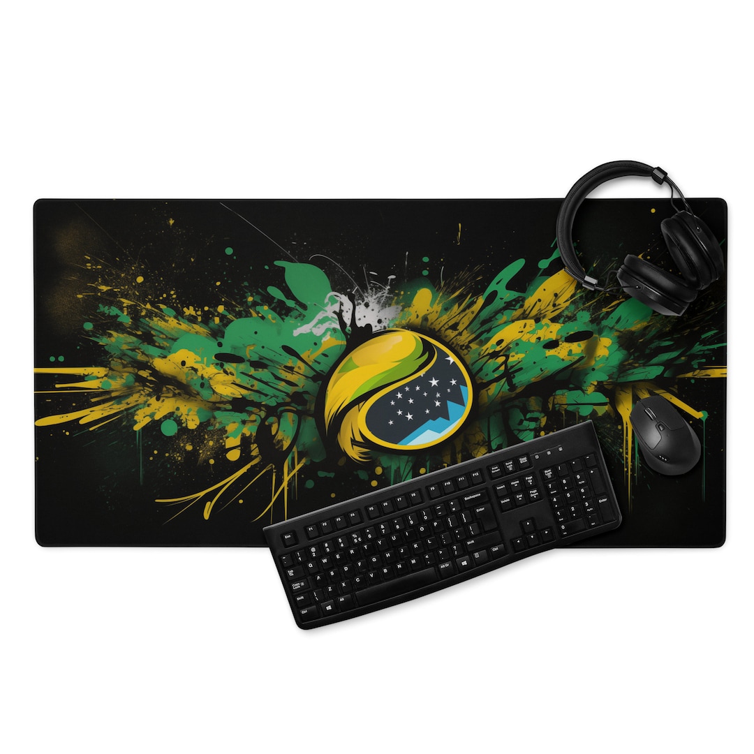 Brazil Flag Mouse Pad Gamer Desk Mat Brazil Desk Pad Brazil Deskmat ...