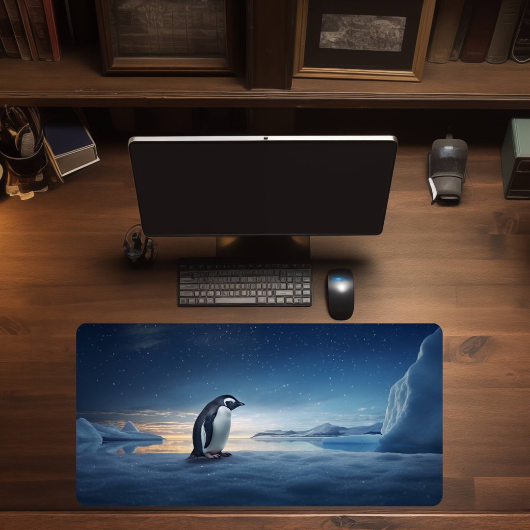 Penguin Large Mouse Pad Gamer Desk Mat Penguin Desk Pad Penguin Deskmat ...