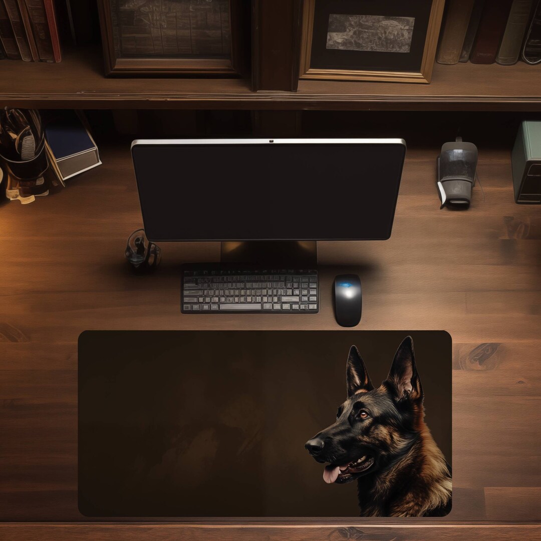 German Shepherd Large Mouse Pad Custom Pet Desk Mat Custom Desk Pad ...