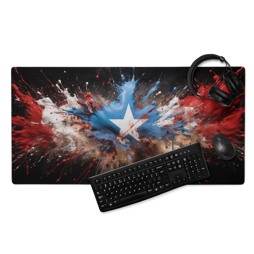 Puerto Rico Flag Mouse Pad Gamer Desk Mat Puerto Rico Desk Pad Puerto ...