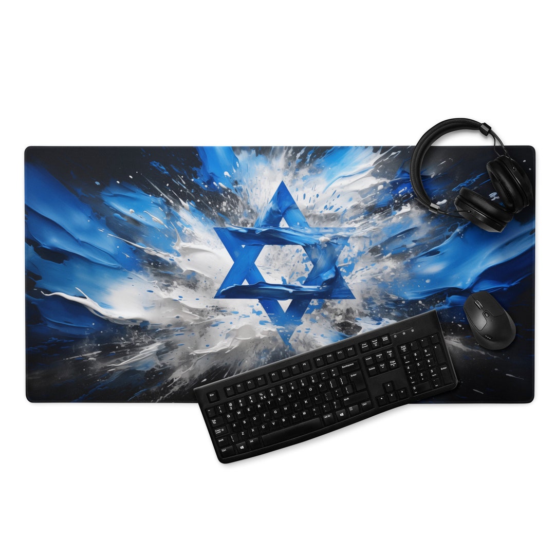 Israel Flag Mouse Pad Gamer Desk Mat Israel Desk Pad Israel Deskmat ...