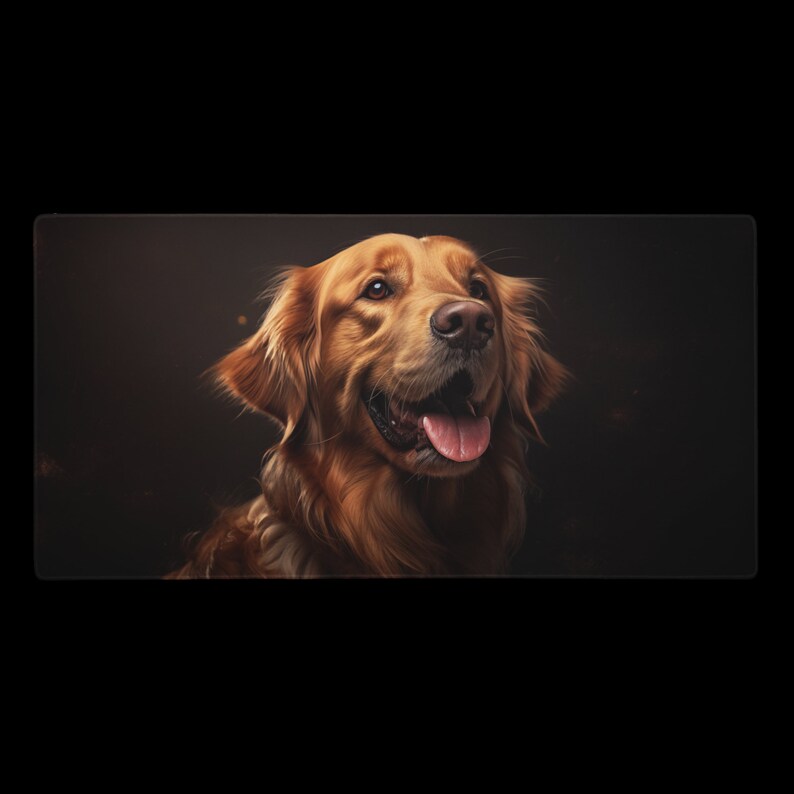 Golden Retriever Large Mouse Pad Custom Pet Desk Mat Custom Desk Pad ...