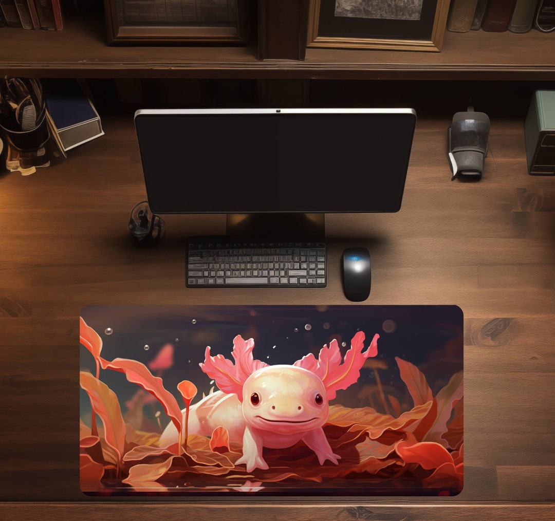 Axolotl Mouse Pad Gamer Desk Mat Axolotl Desk Pad Axolotl Deskmat ...