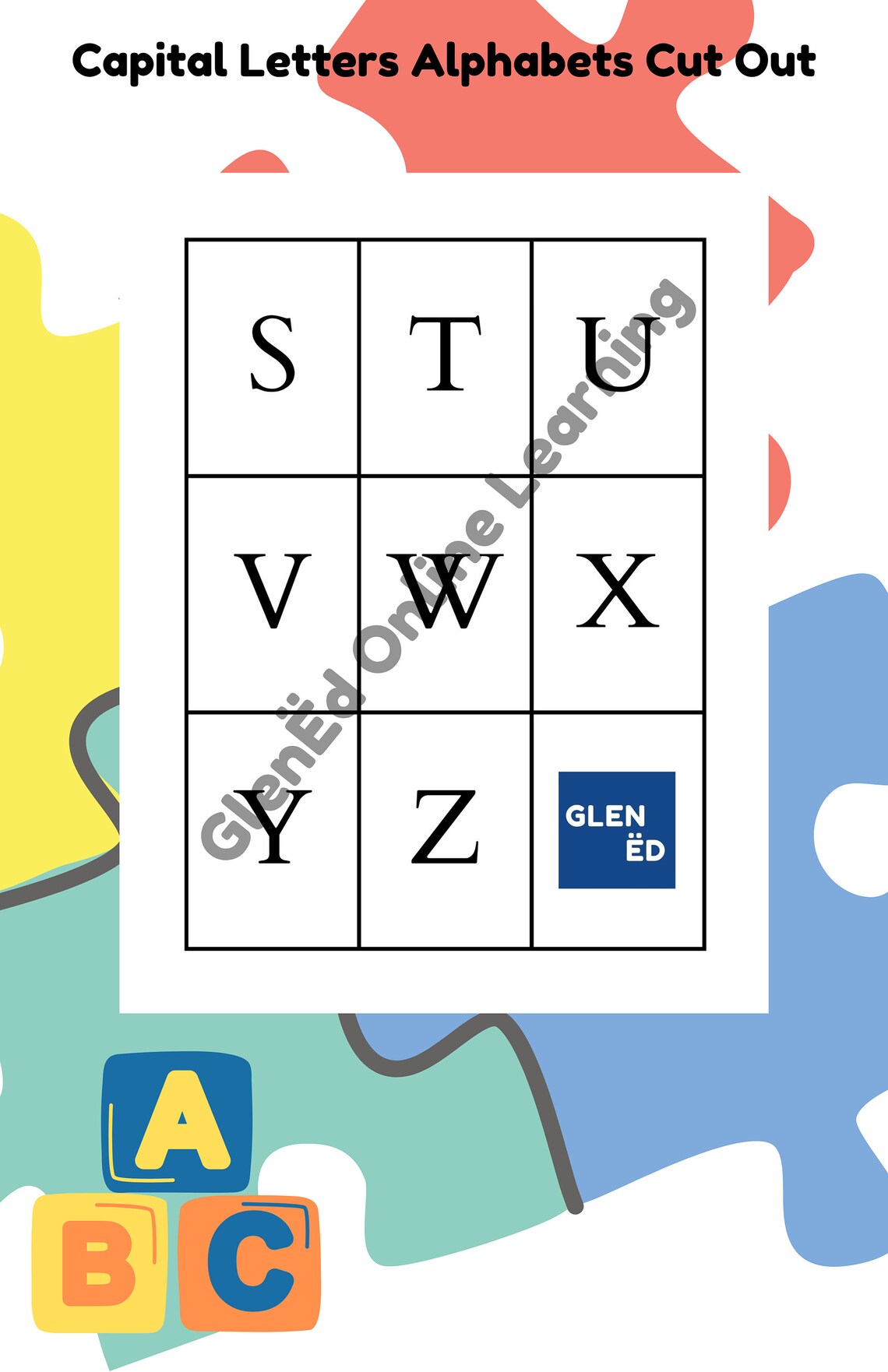 Alphabets All Capitals - Cut Out - Etsy