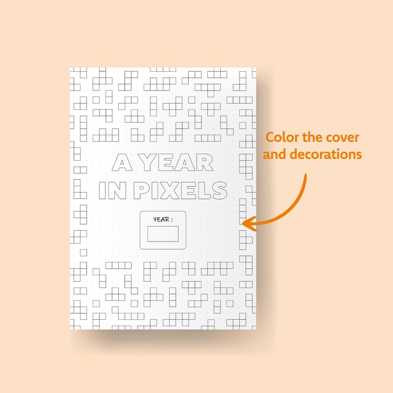 Pixel Printable Bullet Journal Template - Habit and Mood Tracker ...