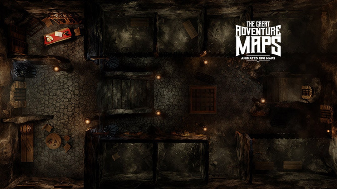 Jail Dungeon Battle Map, Dnd Battle Map, D&D, Battlemap, Dungeons and ...