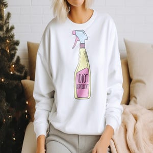 Idiot Repellent Funny Spray Bottle SVG - Humorous DIY Sticker and Mug ...