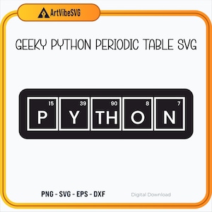 Python SVG Art Minimalist Design STEM Printable Geeky Decor Digital ...