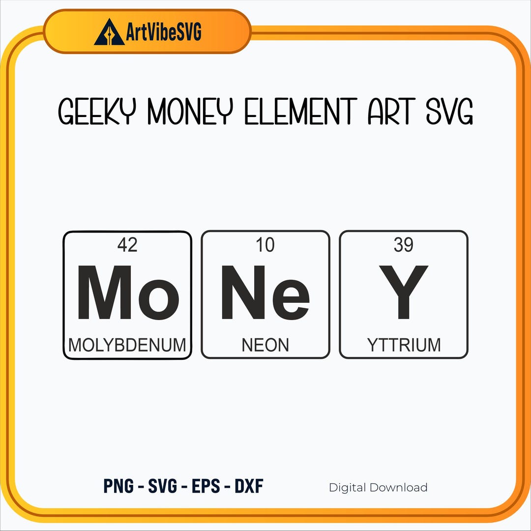 Geeky Money SVG Cut Creative Design for Gaming Art Files Unique Graphic ...