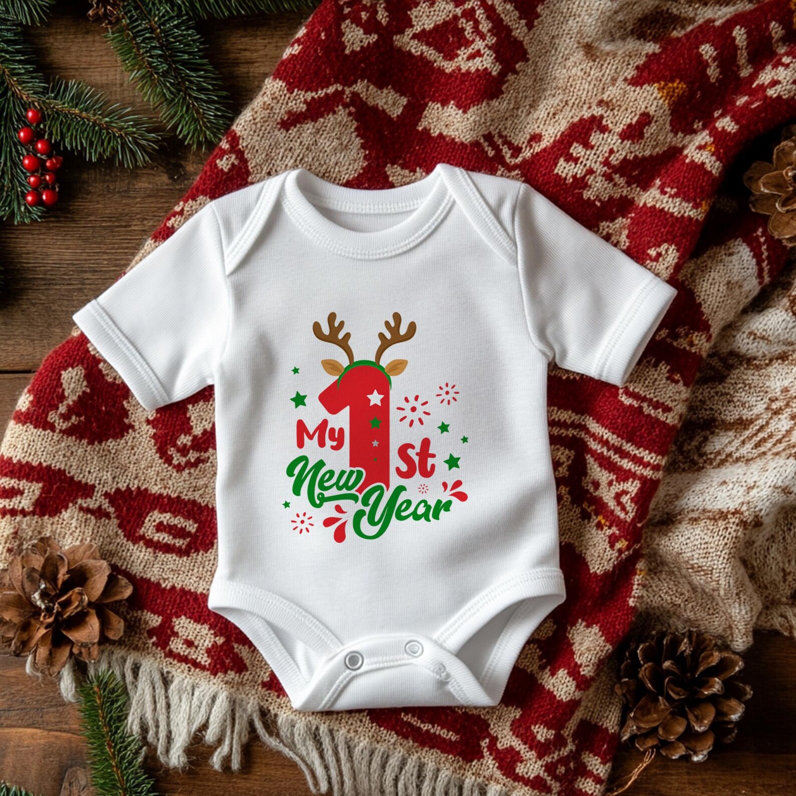 My 1st New Year SVG | Baby’s First New Year Clipart | Holiday Digital ...