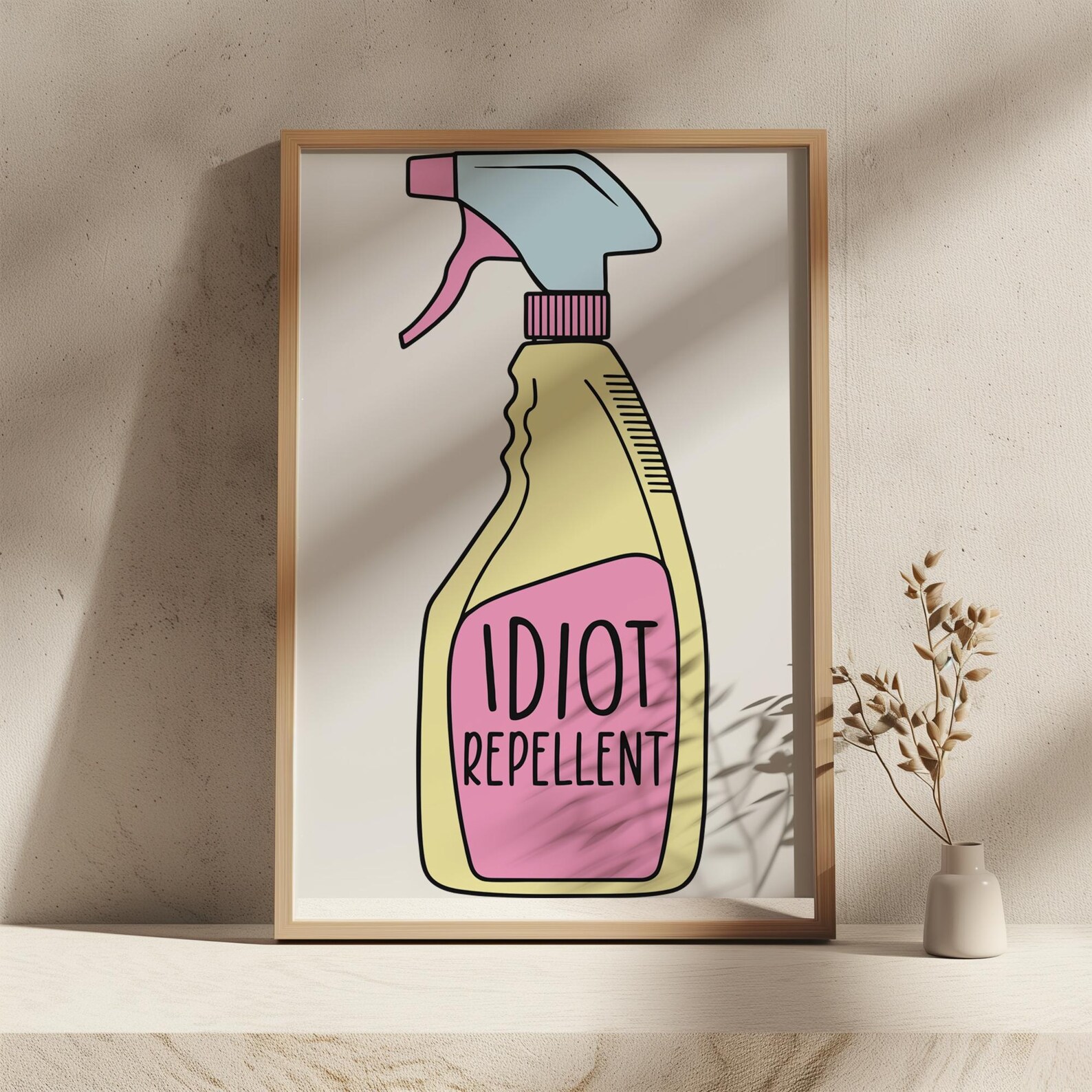 Idiot Repellent Funny Spray Bottle SVG - Humorous DIY Sticker and Mug ...