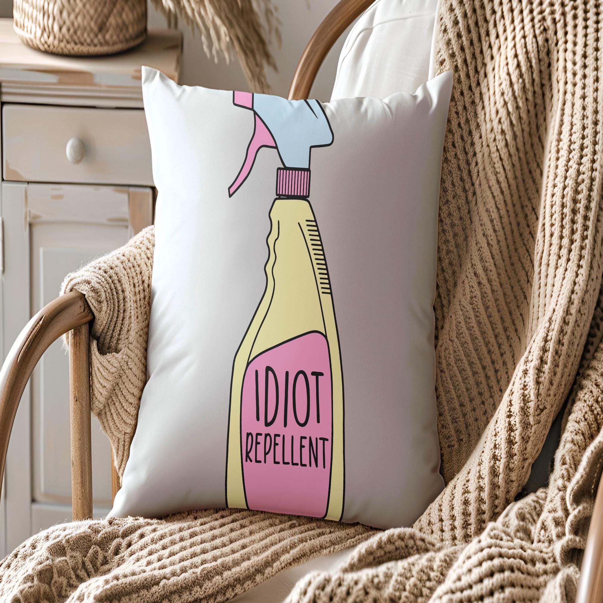 Idiot Repellent Funny Spray Bottle SVG - Humorous DIY Sticker and Mug ...