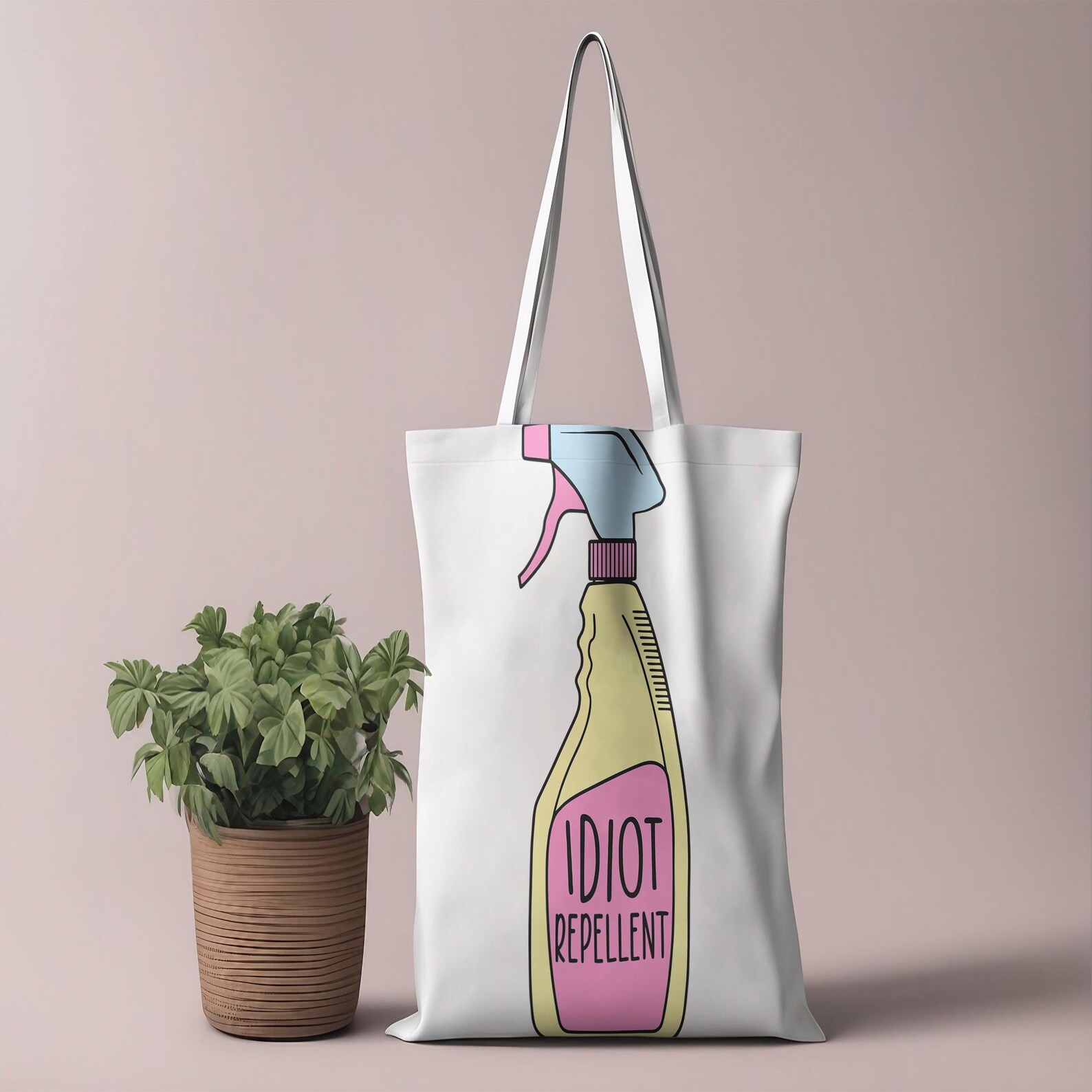 Idiot Repellent Funny Spray Bottle SVG - Humorous DIY Sticker and Mug ...