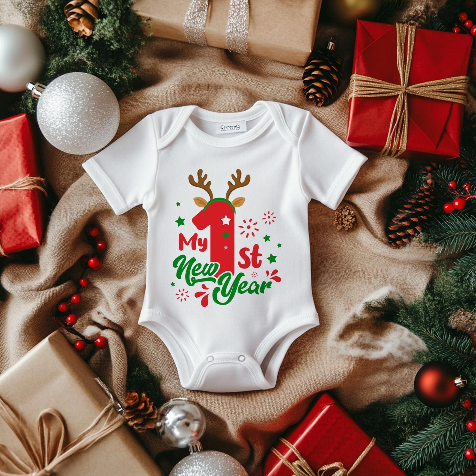 My 1st New Year SVG | Baby’s First New Year Clipart | Holiday Digital ...