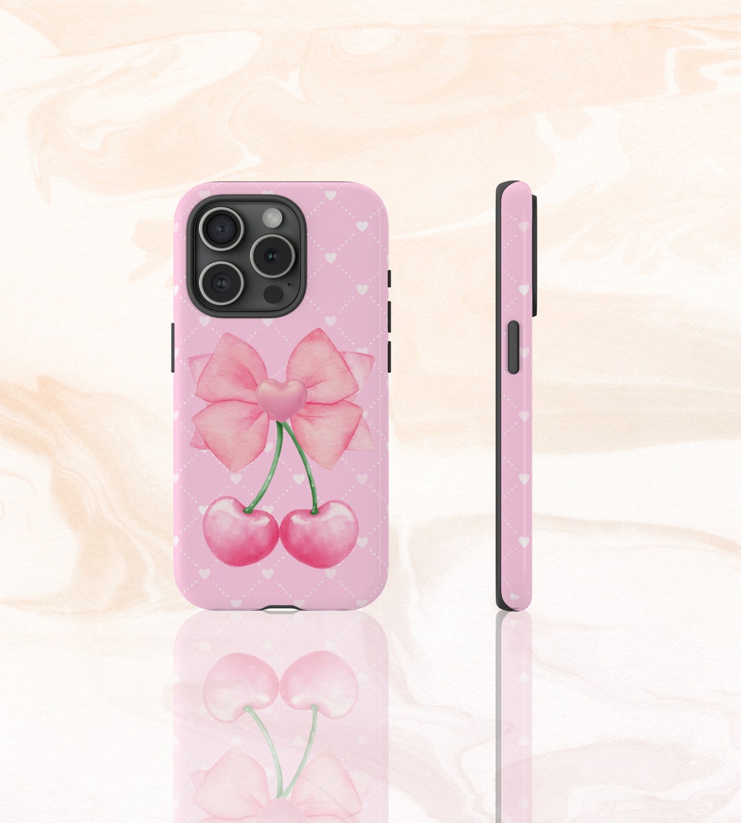 Pink Bow Coquette Aesthethic Phone Case Cute Girly iPhone Trendy Gift ...