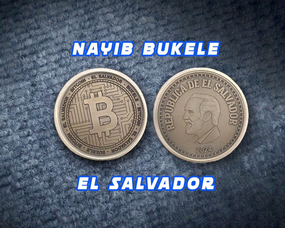 Nayib Bukele and Bitcoin Custom Coin, Brass Coin, Medallion, El ...