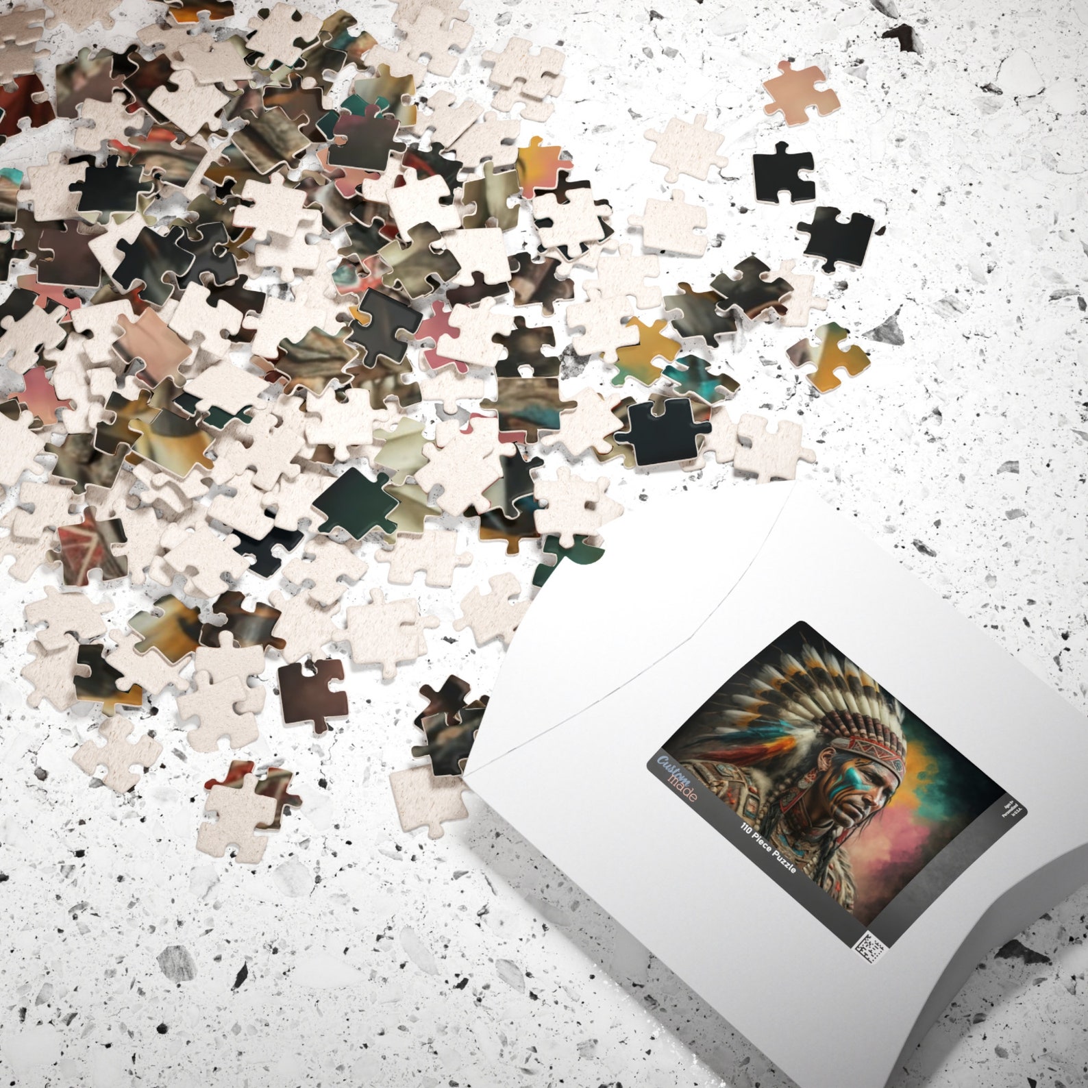 Native American Indian Chief Jigsaw Puzzles Adults Kids 1000+ Pieces ...