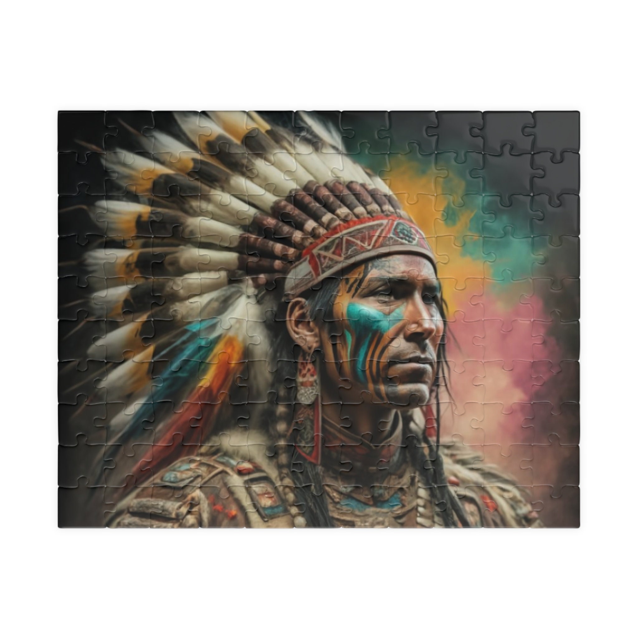 Native American Indian Chief Jigsaw Puzzles Adults Kids 1000+ Pieces ...