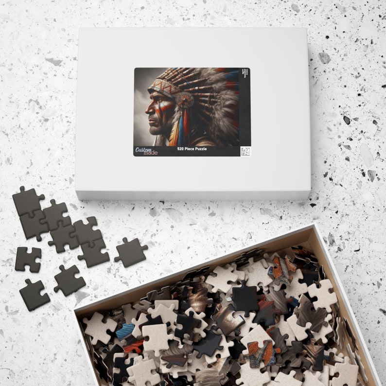 North American Warrior Chief Jigsaw Puzzles Adults Kids 1000+ Pieces ...