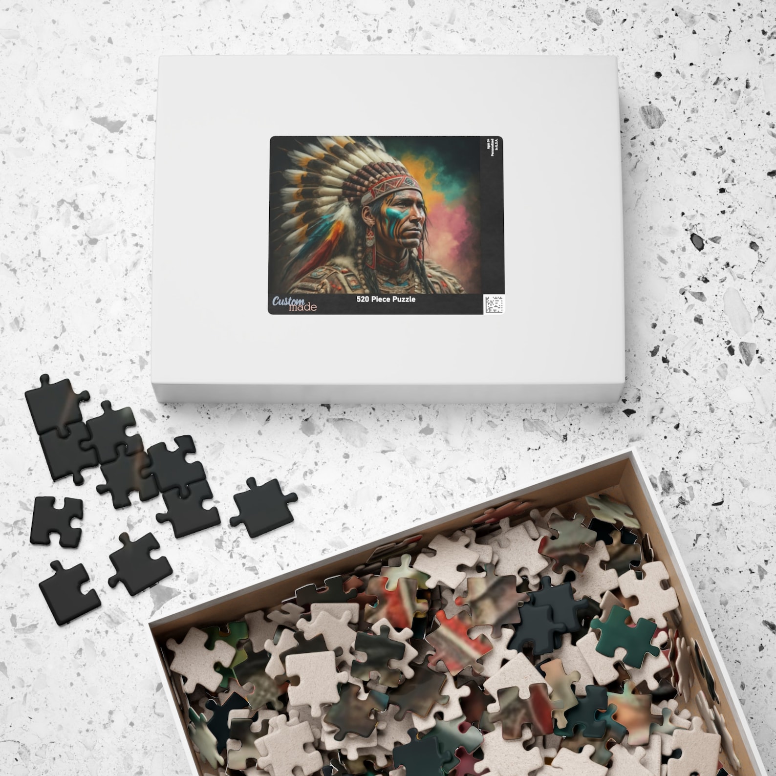 Native American Indian Chief Jigsaw Puzzles Adults Kids 1000+ Pieces ...