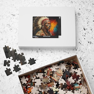 Native American Indian Chief Jigsaw Puzzles Adults Kids 1000+ Pieces ...