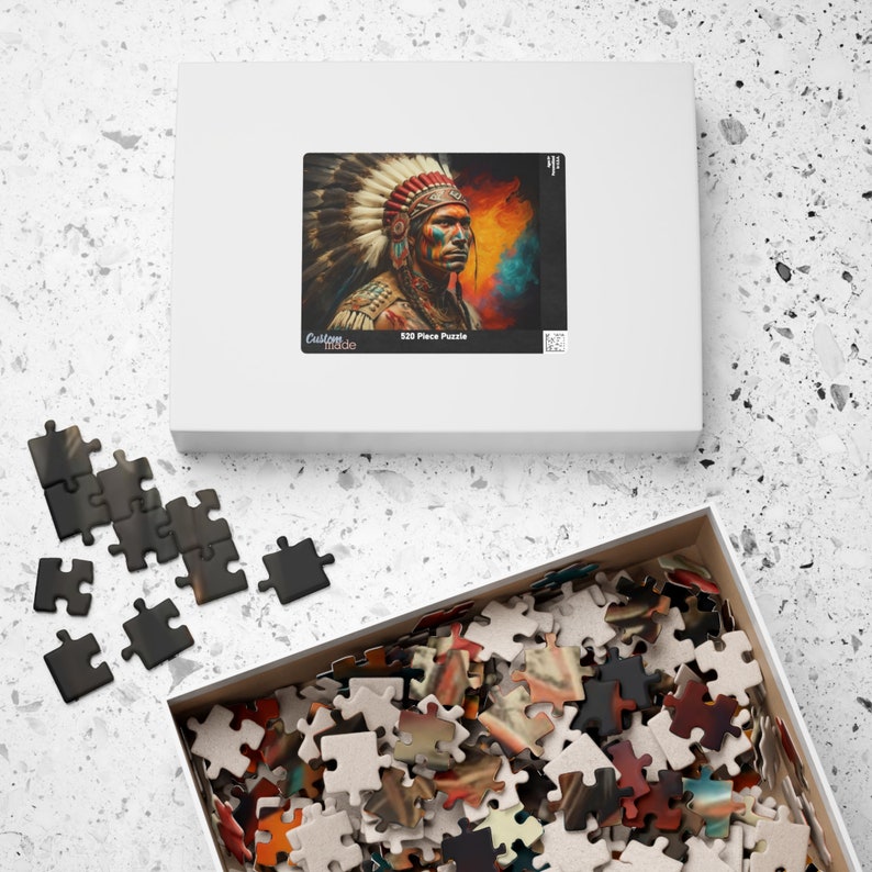 Native American Indian Chief Jigsaw Puzzles Adults Kids 1000 Pieces ...