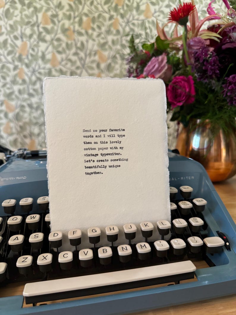 Custom Typewriter Art - Etsy