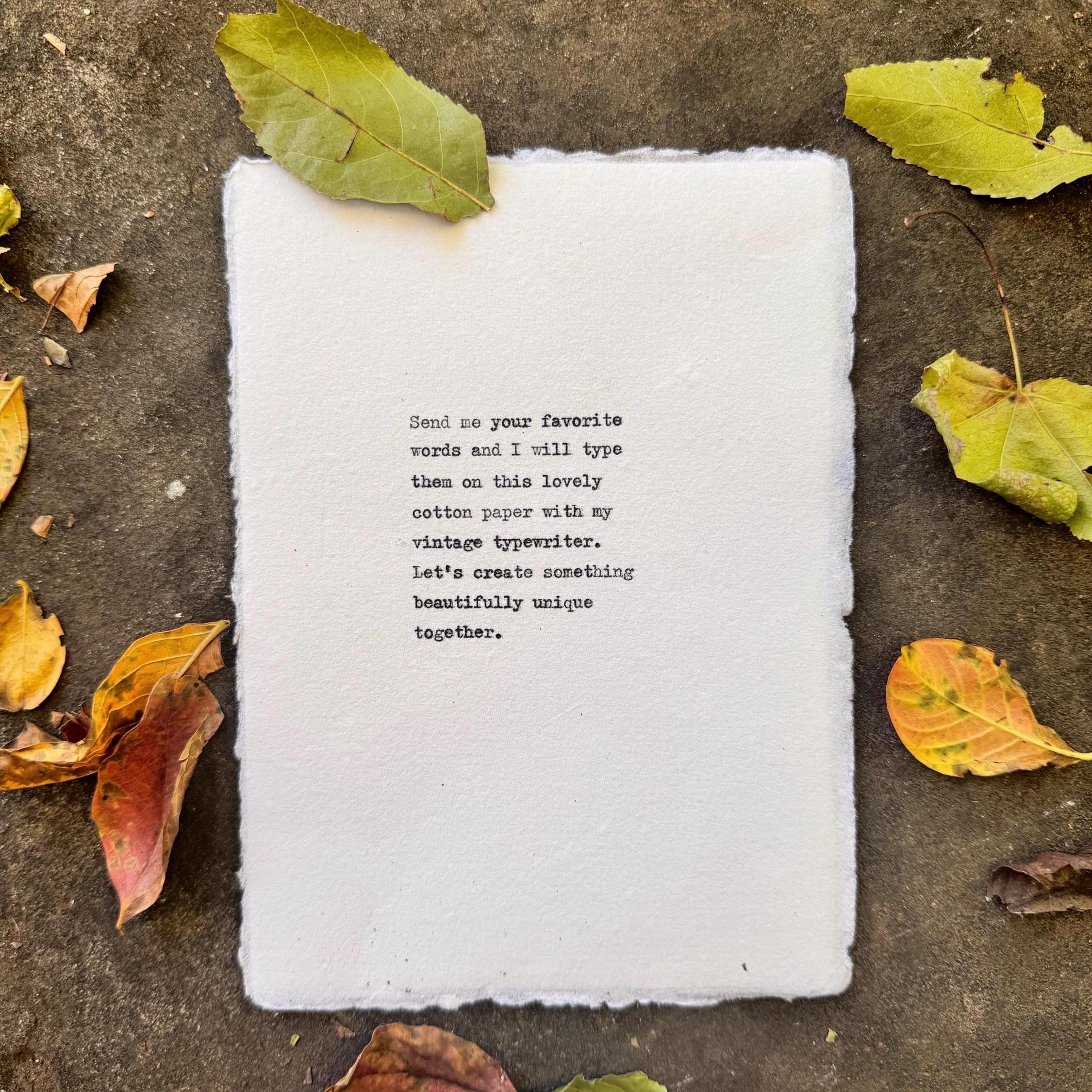 Custom Typewriter Art - Etsy