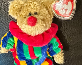 Vintage Juggles the Clown 6.5in Retired Beanie Baby Etsy UK