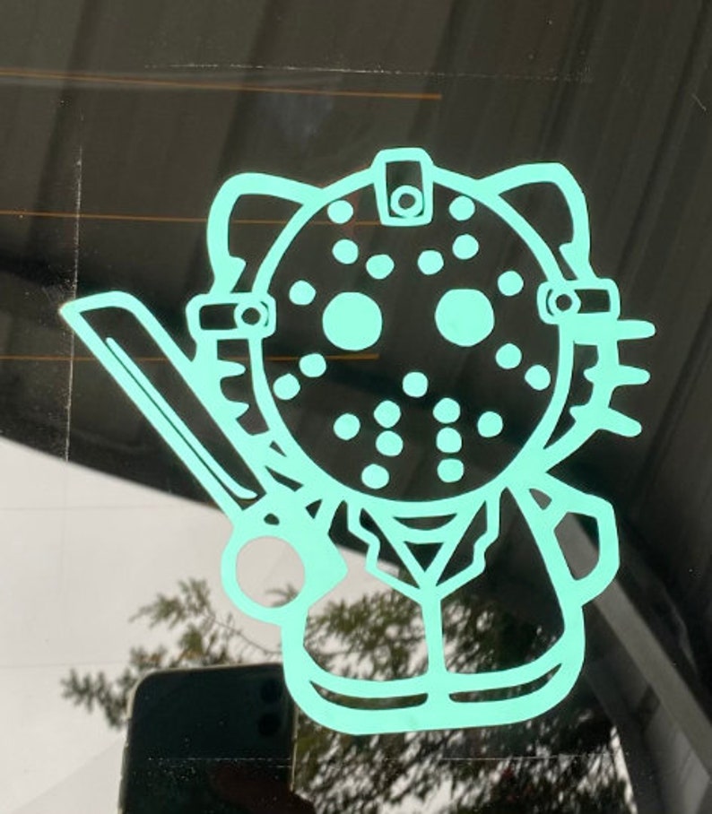 Jason Kitty Vinyl Decal - Etsy