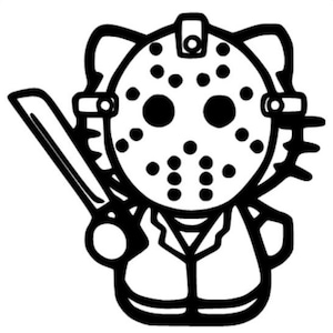 Jason Kitty Vinyl Decal - Etsy