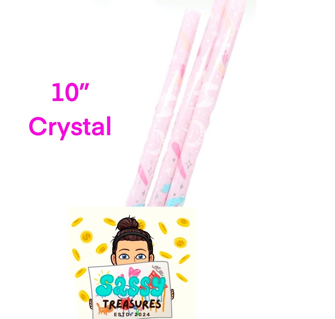 10" Crystals Reusable Plastic Straw - Etsy