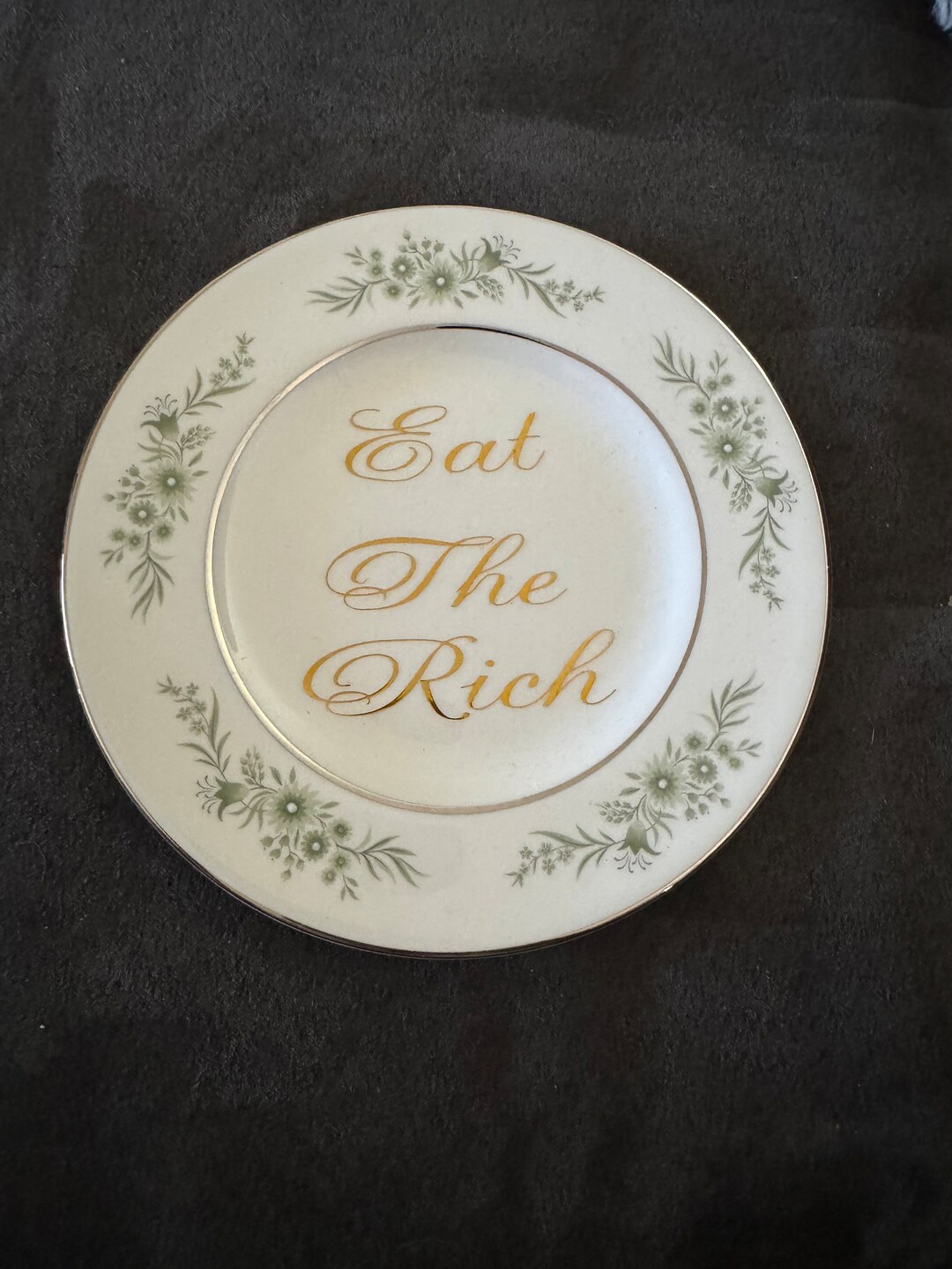 Eat the Rich Collector Plate - Etsy