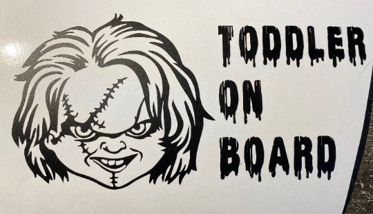 Toddler Chucky on Board Decal - Etsy