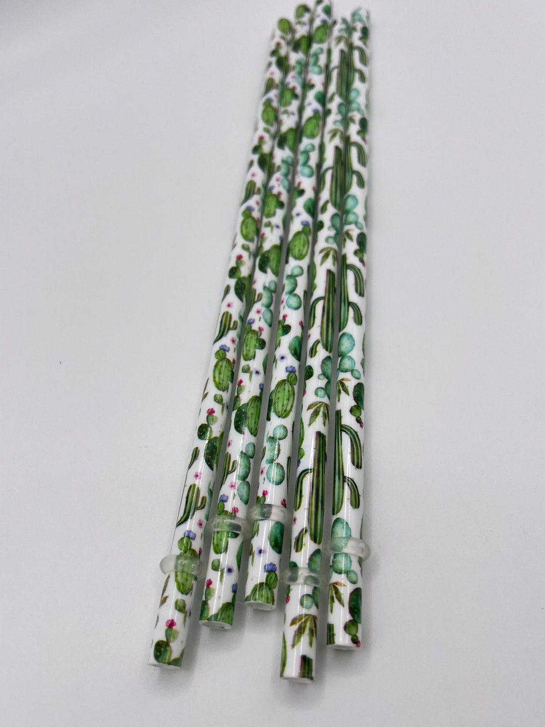 9" Cactus Reusable Plastic Straw - Etsy