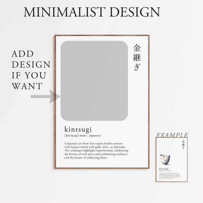 PLR, 57 Japanese Definition Print Bundle, Wabi Sabi, Ikigai, Kaizen ...