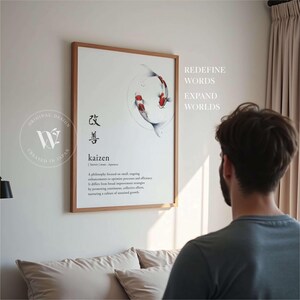 Carp Fish Circle Kaizen Definition Digital Printable Wall Art: Japanese ...