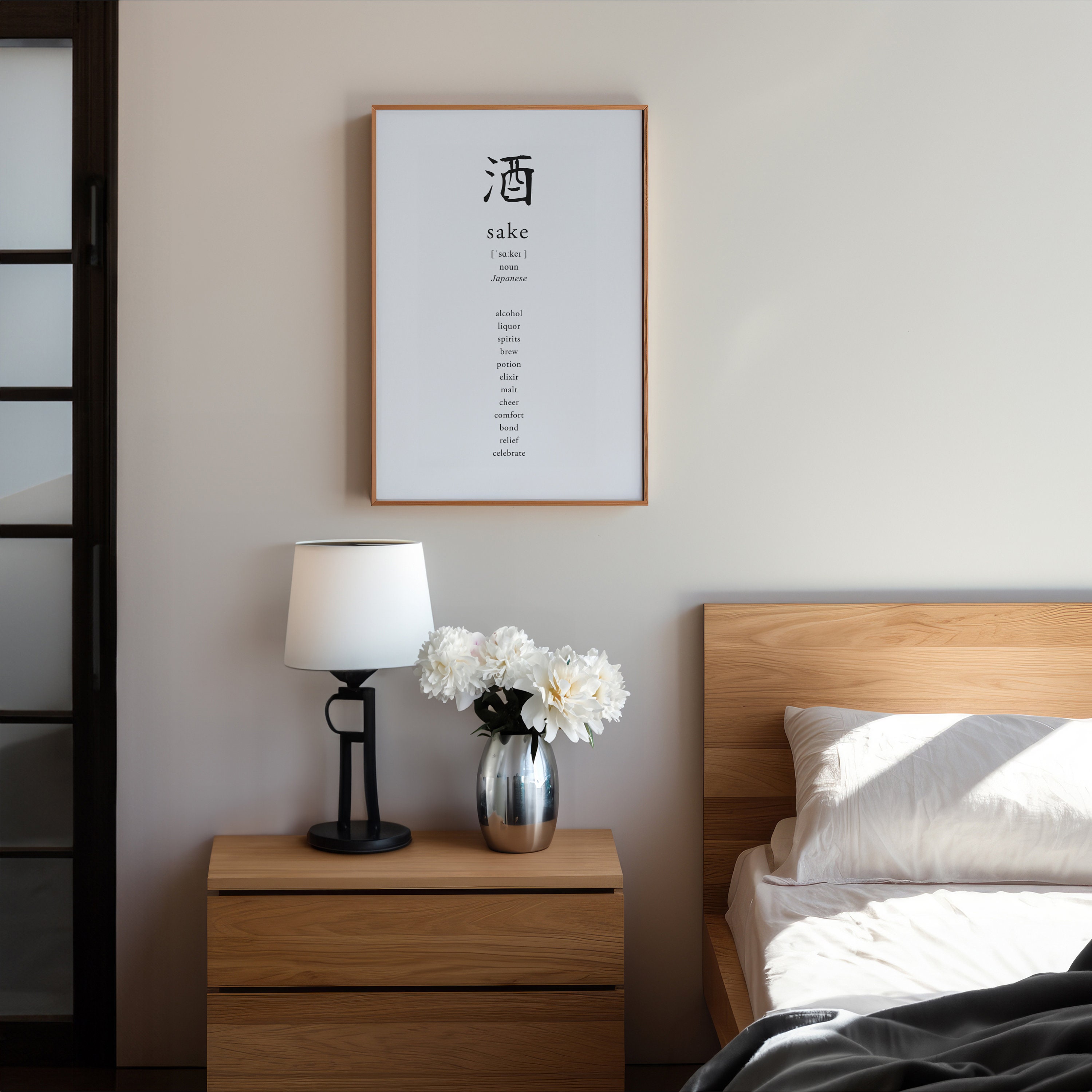 Japanese Sake Definition Print Poster, Rice Wine, Dictionary Art Print ...